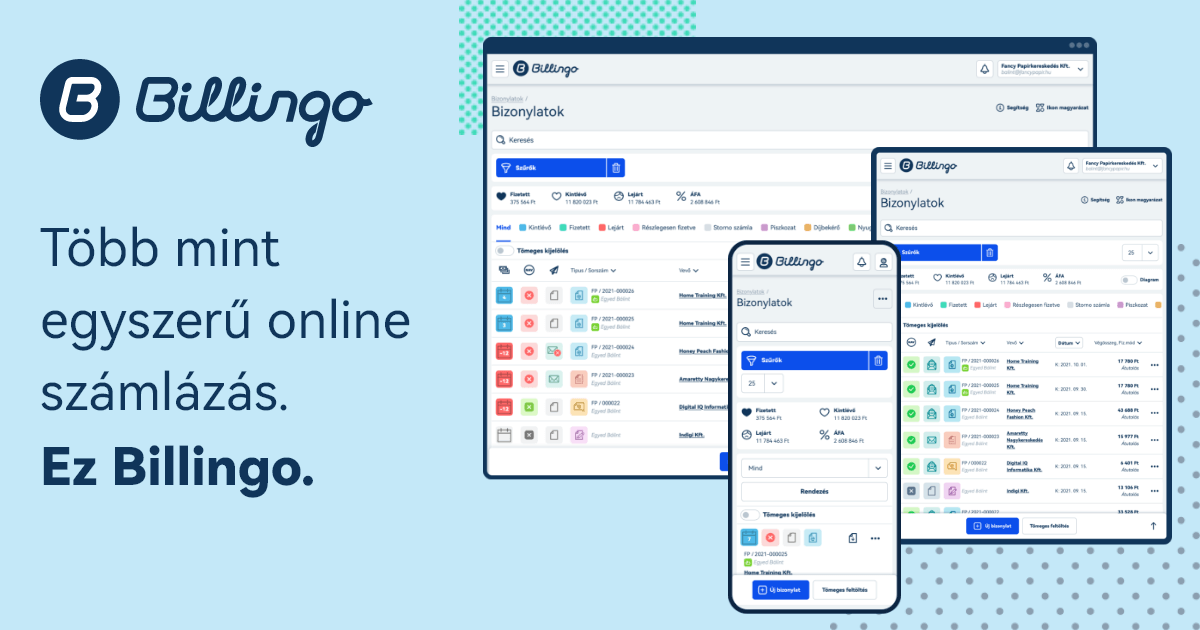 Számla és nyugta létrehozása - Kézikönyv - Support - Billingo